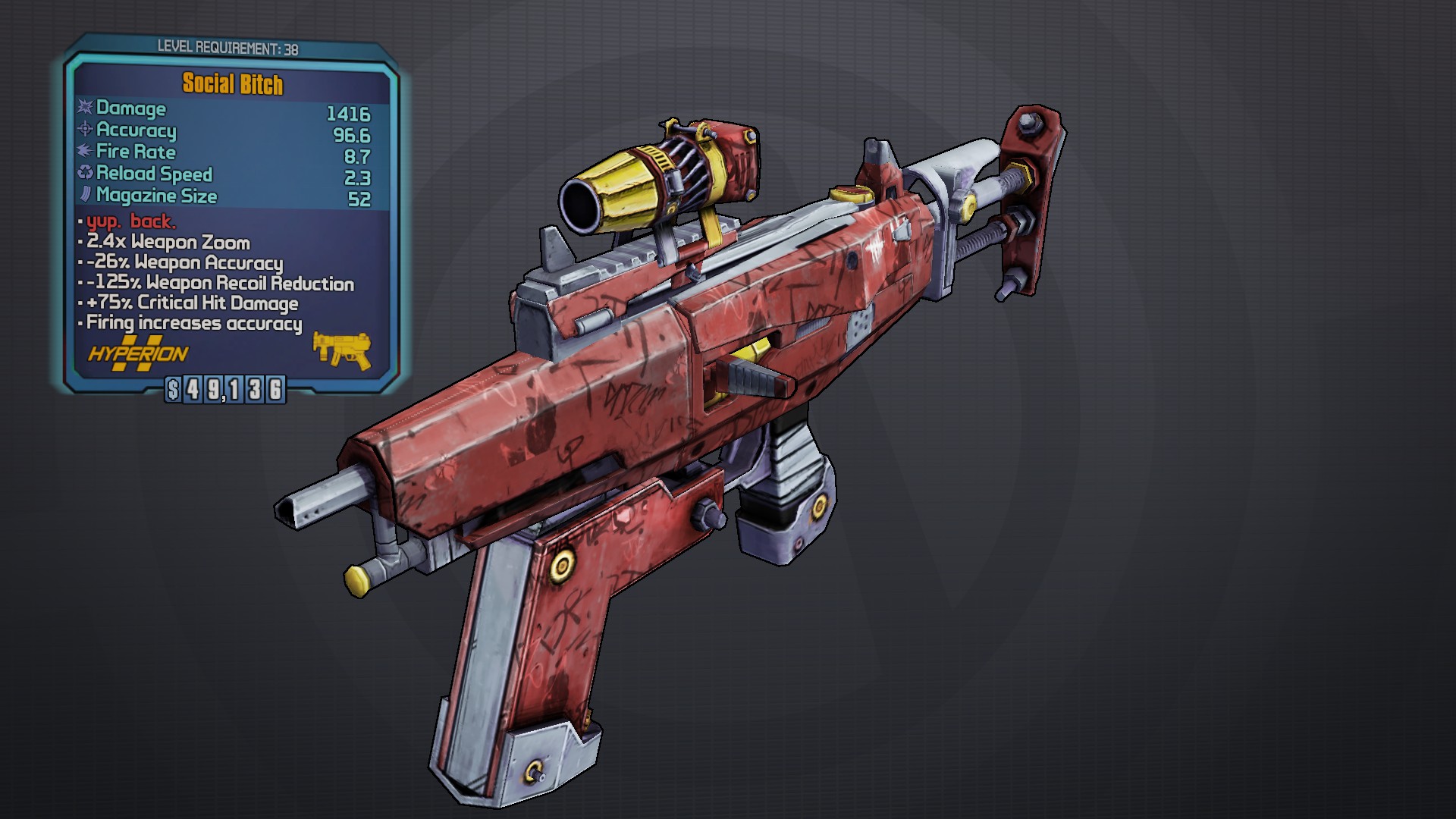 Bitch Borderlands 2variant Chart Borderlands Wiki Walkthroughs Weapons Classes